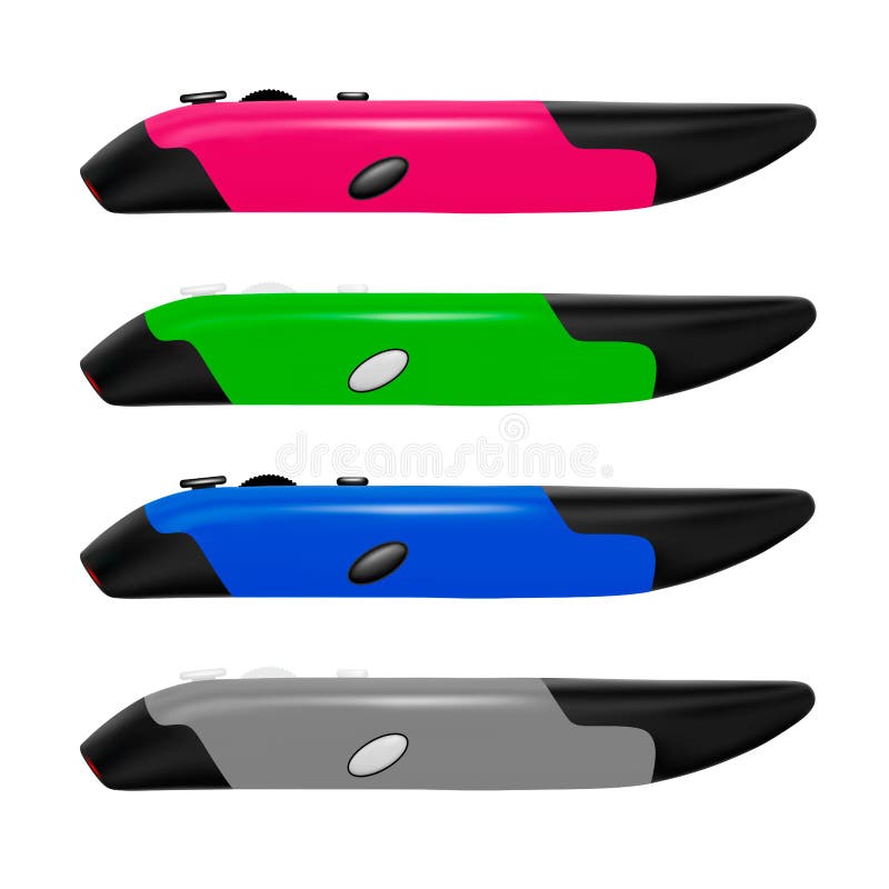 Computer Mouse in the Form of Pens in Vector.Computer Mouse for Drawing ...