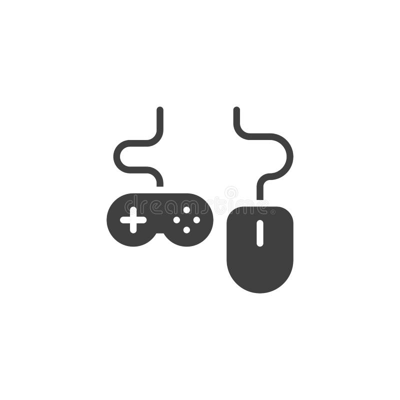 Computer Mouse and Game Controller Vector Icon Stock Vector ...