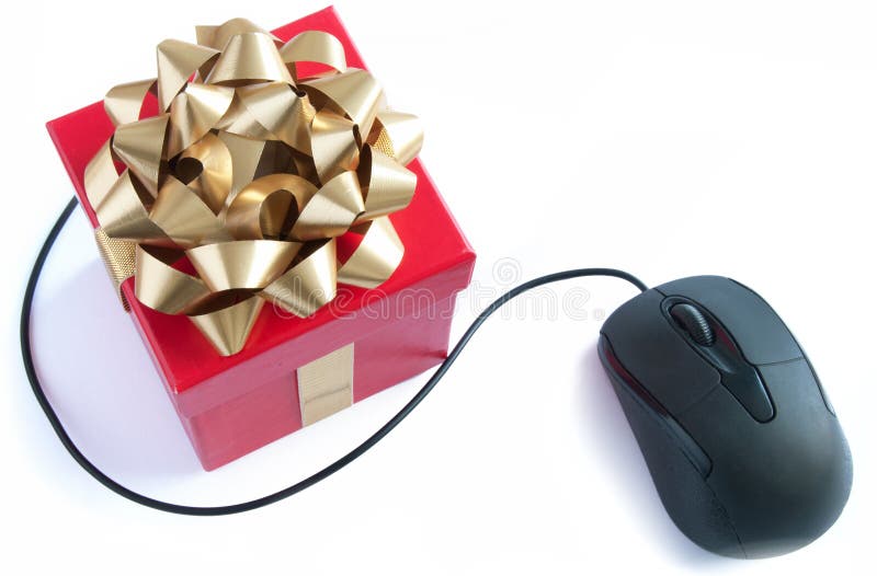 Kitten and Computer Mouse Isolated Stock Photo - Image of felines, face ...