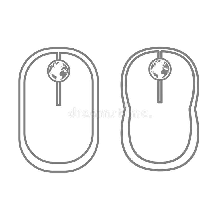 Computer mouse with globe stock vector. Illustration of modern - 53561953