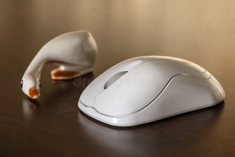 Computer mouse and goose stock photo. Image of figurine - 113132578