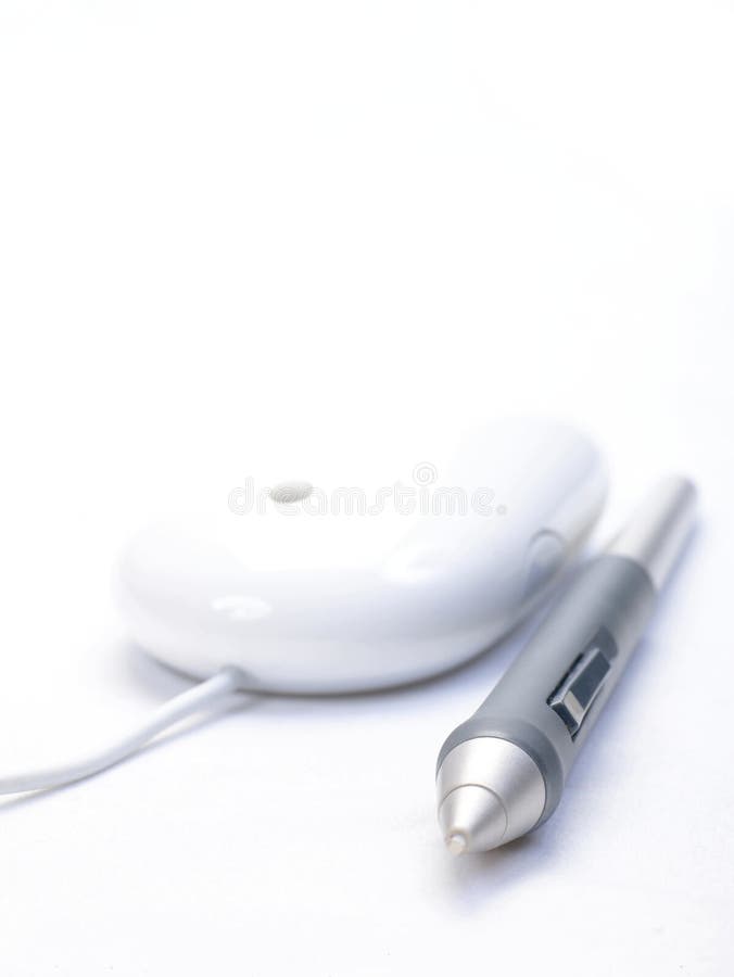 Computer Mouse with Graphic Pen Stock Image - Image of peripheral ...