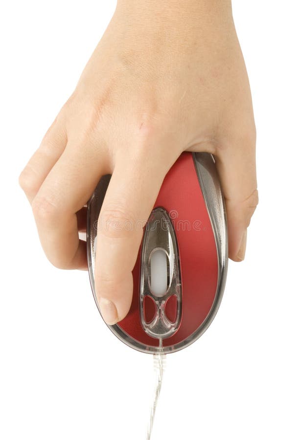 Computer mouse in hand stock image. Image of instrument - 15959521