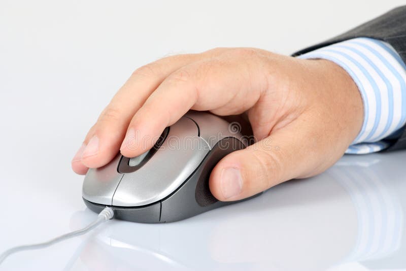 Computer mouse and hand stock image. Image of detail - 17251195