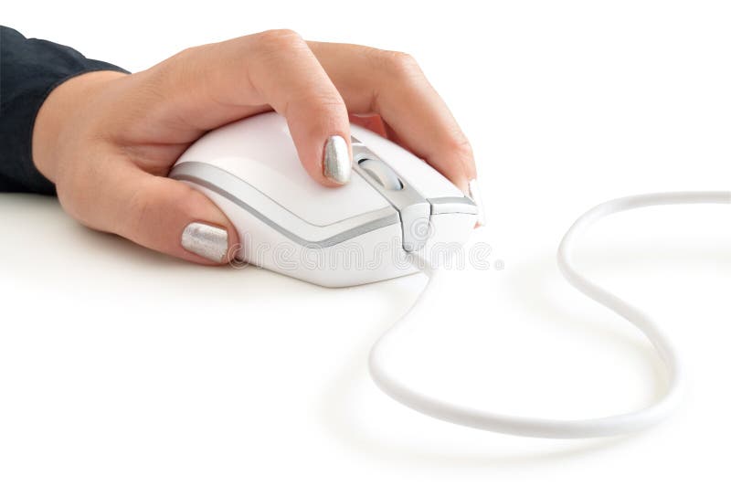 Computer mouse in hand stock photo. Image of computer - 20068056