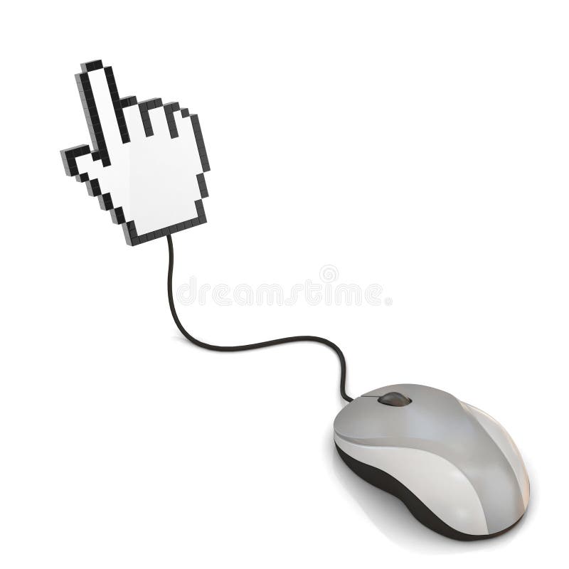 Computer Mouse Top View 3d Rendering Stock Illustration - Illustration ...