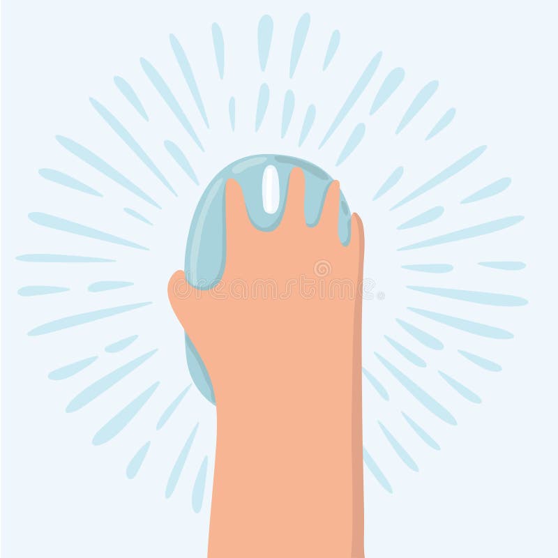 Computer Mouse with hand stock vector. Illustration of communication ...