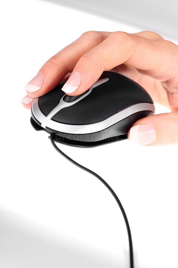 Computer mouse and hand stock image. Image of mouse, fingers - 4166607