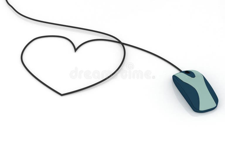 Heart Shaped Computer Mouse Stock Illustrations – 63 Heart Shaped ...
