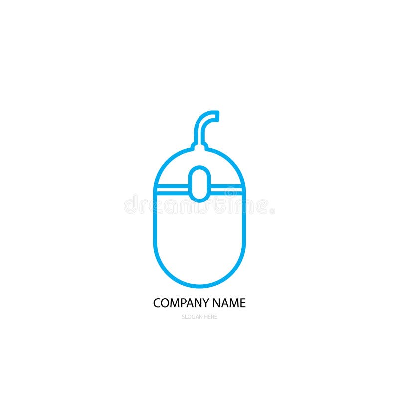 Computer mouse logo vector stock vector. Illustration of wireless ...