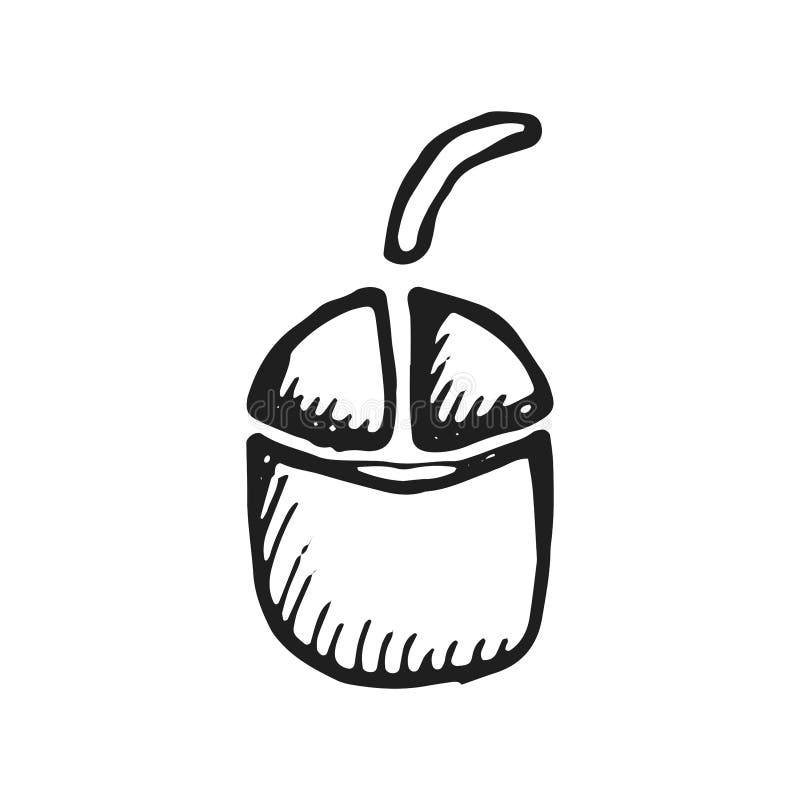 Computer Mouse Icon Black on White Background Vector Stock Vector ...