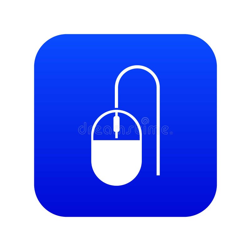 Computer Mouse Icon Digital Blue Stock Vector - Illustration of ...