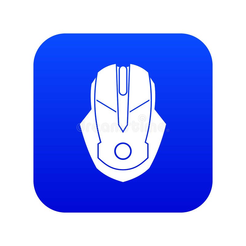 Computer Mouse Icon Digital Blue Stock Vector - Illustration of ...