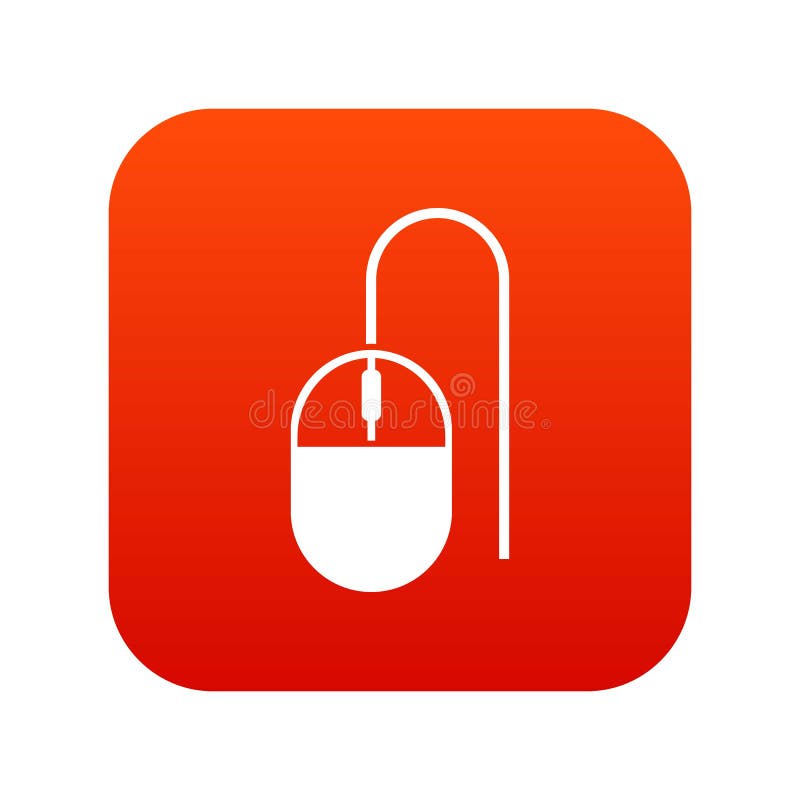 Computer Mouse Icon Digital Blue Stock Vector - Illustration of ...