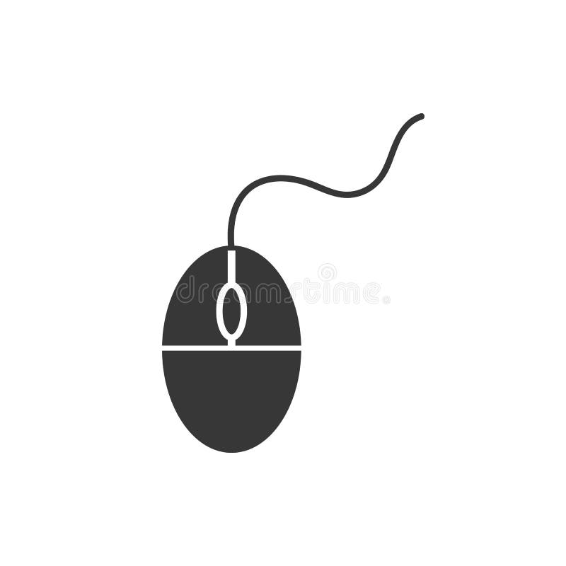 Computer Mouse Icon, Flat Design Best Vector Stock Illustration ...