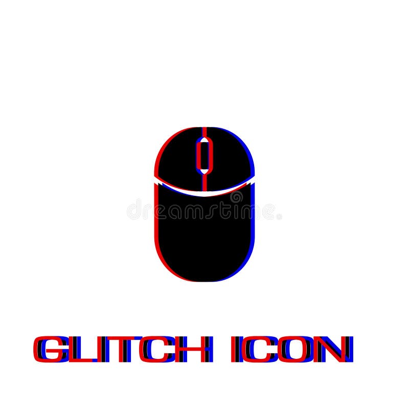 Computer Mouse icon flat stock illustration. Illustration of ...