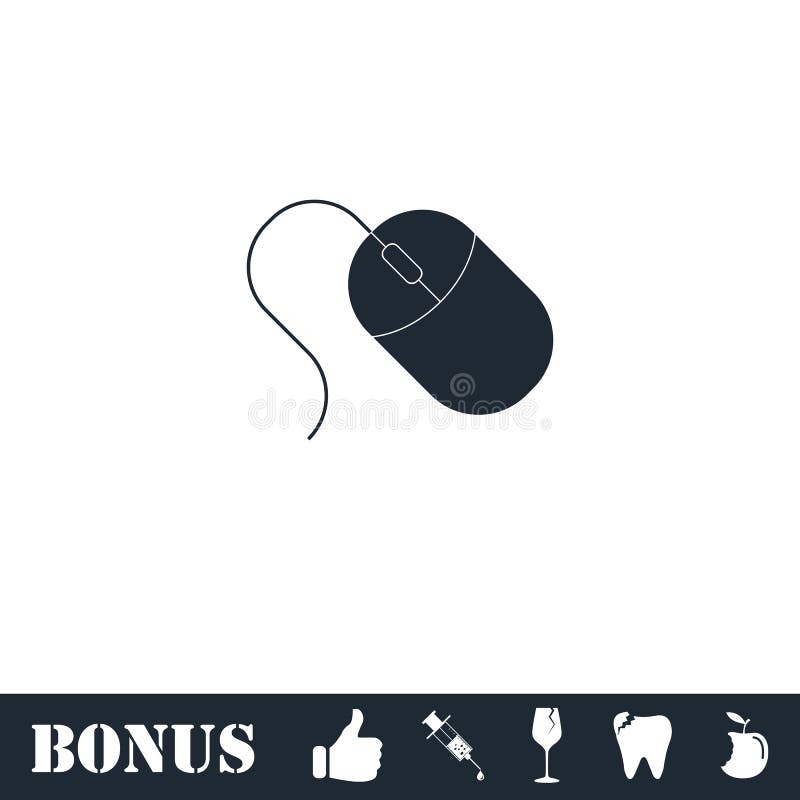 Computer mouse icon flat stock vector. Illustration of click - 151734621