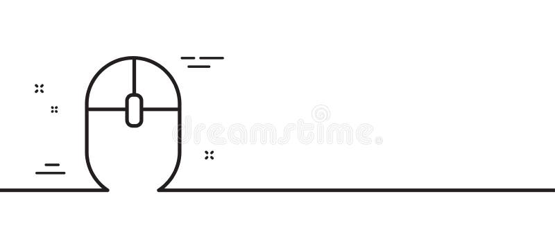 Computer Mouse Icon. Internet Surf Device Sign. Minimal Line Pattern ...