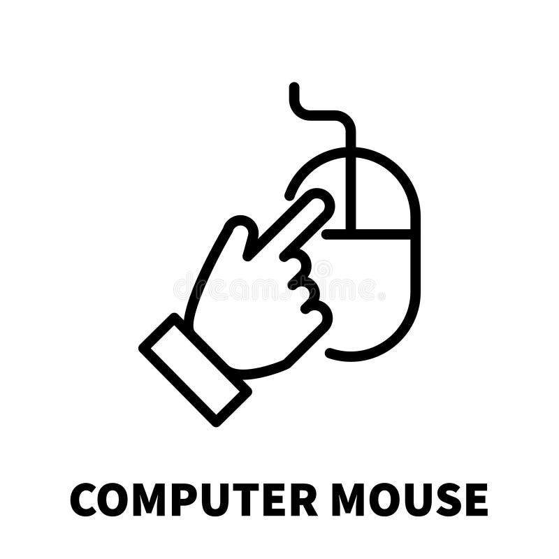 Computer Mouse Icon or Logo in Modern Line Style. Stock Vector ...