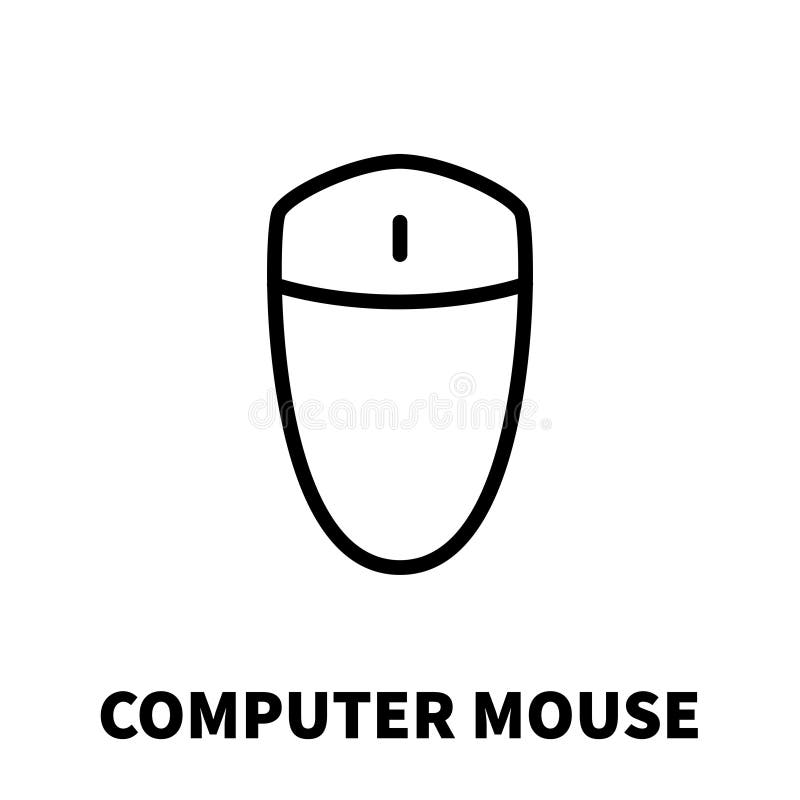 Computer Mouse Icon or Logo in Modern Line Style. Stock Vector ...