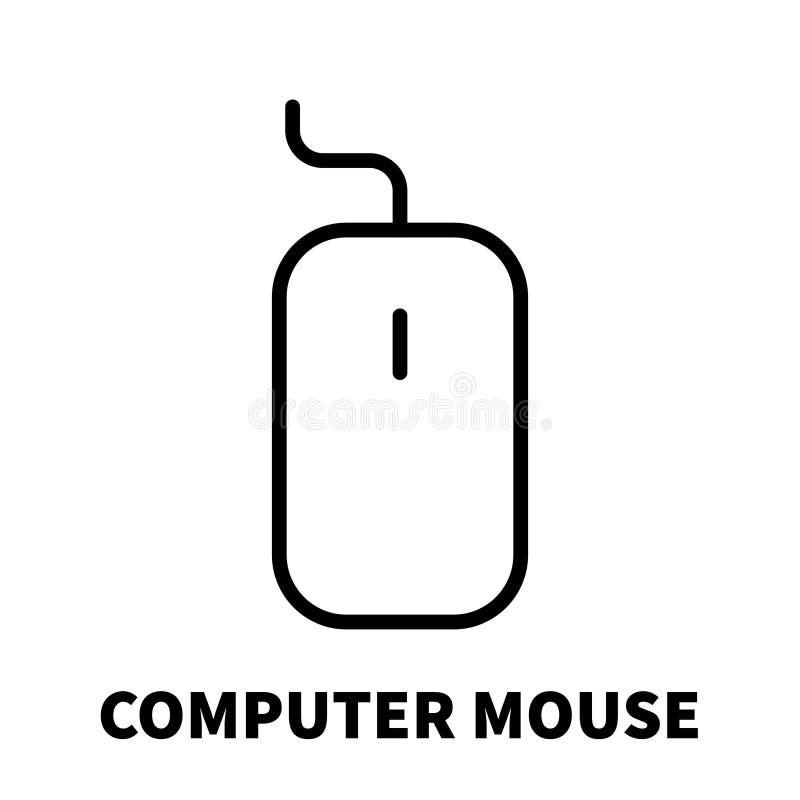 Computer Mouse Icon or Logo in Modern Line Style. Stock Vector ...