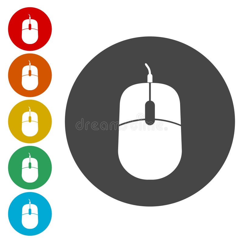 Computer Mouse Icon. Optical with Wheel Symbol Stock Vector ...