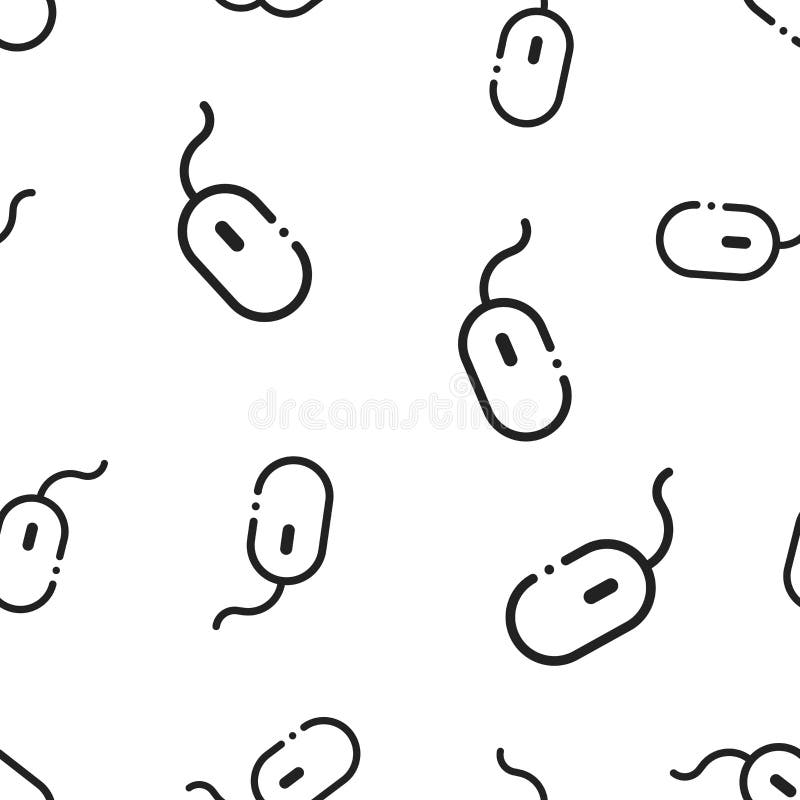 Computer Mouse Icon Seamless Pattern Background. Business Concept ...