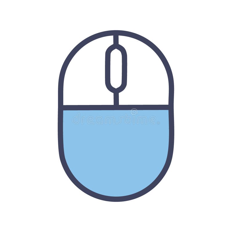 Computer Mouse Icon. Simple Computer Mouse Icon, Depicting a Standard ...