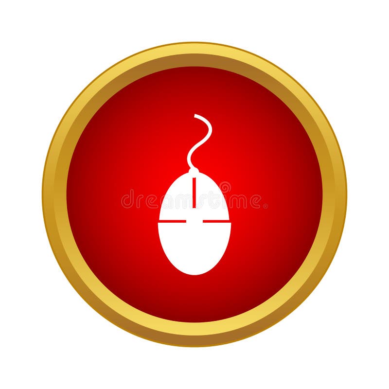 Computer Mouse Icon, Simple Style Stock Vector - Illustration of circle ...