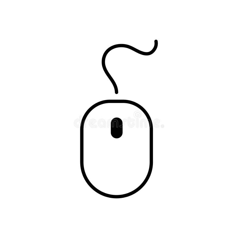 Computer Mouse Icon Symbol. PC Mouse Icon Vector Isolated Illustration ...