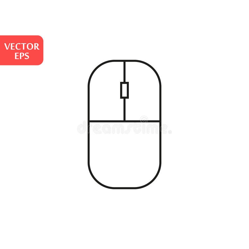 Computer Mouse Icon in Trendy Flat Style Isolated on Grey Background ...