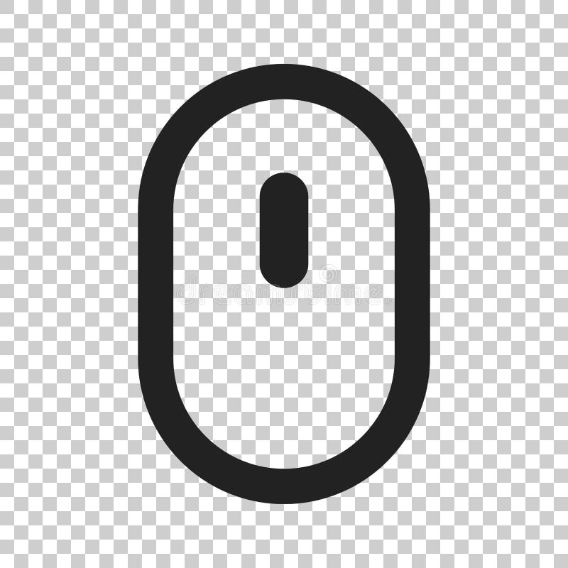 Computer Mouse Icon. Vector Illustration on Isolated Transparent Stock ...