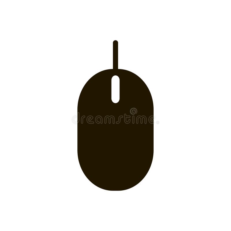 Computer Mouse Icon on White Background. Illustration Eps 10. Stock ...