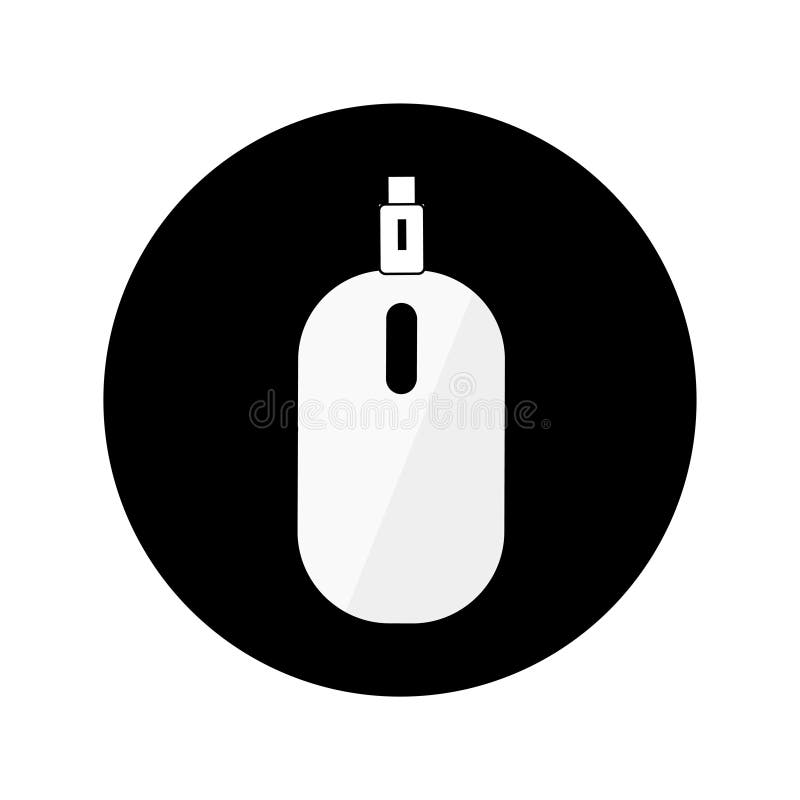 Computer Mouse Icon on White Background. Vector Stock Vector ...