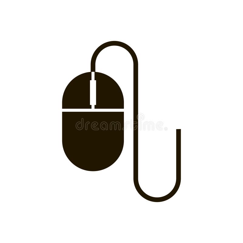 Computer Mouse Icon on White Background. Vector Illustration EPS 10 ...