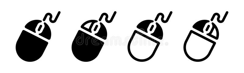 Computer Mouse Icons. Computer Mouse Cursor Vector Icons Stock Vector ...
