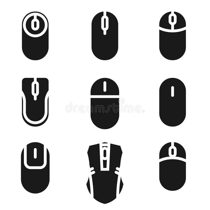 Computer Mouse Icons Set,vector Illustrations Stock Vector ...