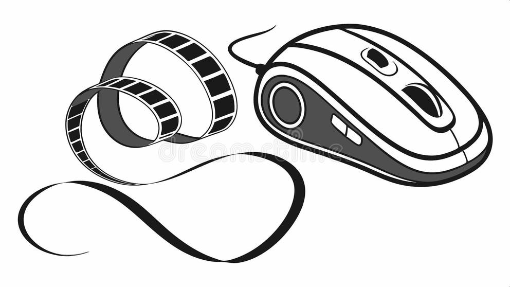 Computer Mouse Illustration Technology And Input Device Vector Design Generative Ai Stock