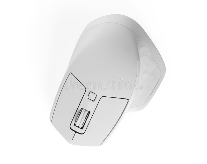 Computer Mouse Isolated on White. Top View Stock Photo - Image of ...