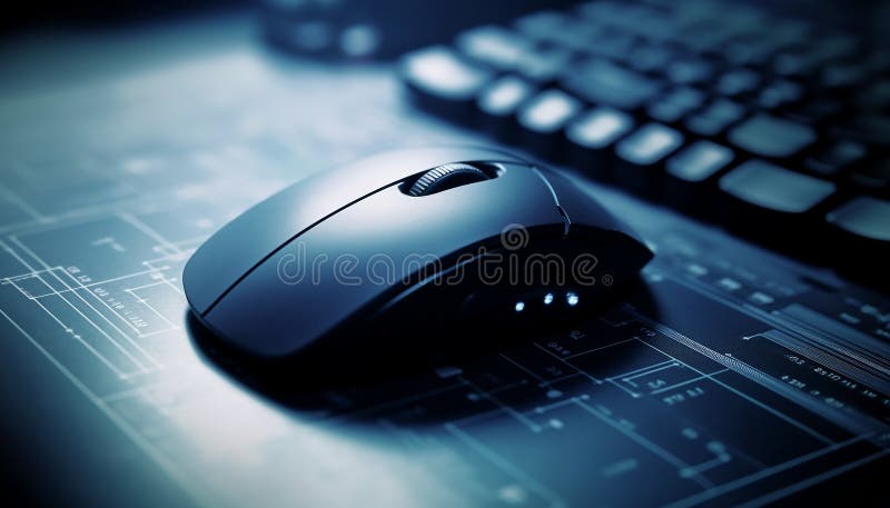 Computer Mouse on the Keyboard Computer Mouse Computer Mouse and ...