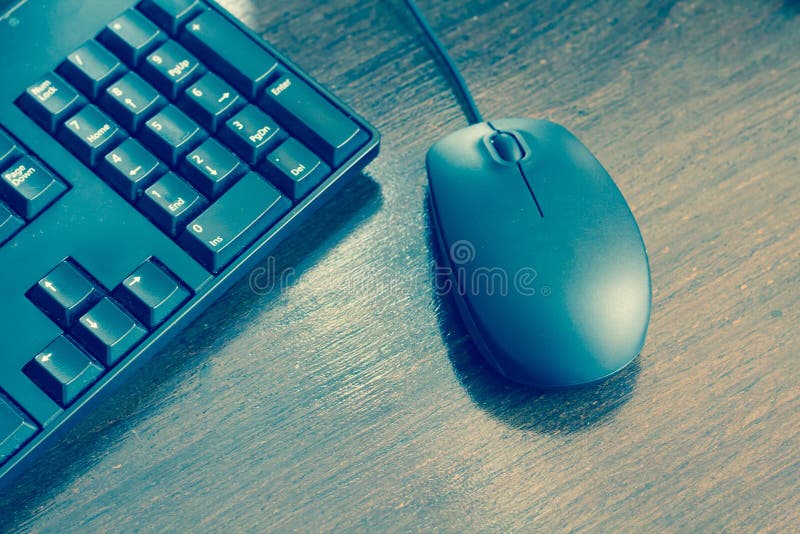 Computer Mouse and Keyboard on Desktop Stock Photo - Image of female ...