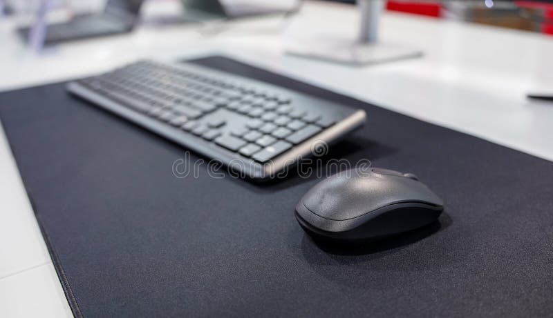 Computer Mouse and Keyboard on a Mouse Pad. Technology and it Concept ...