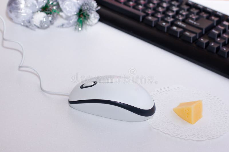 Computer Mouse and Keyboard. Symbol of the New Year 2020 Stock Photo ...