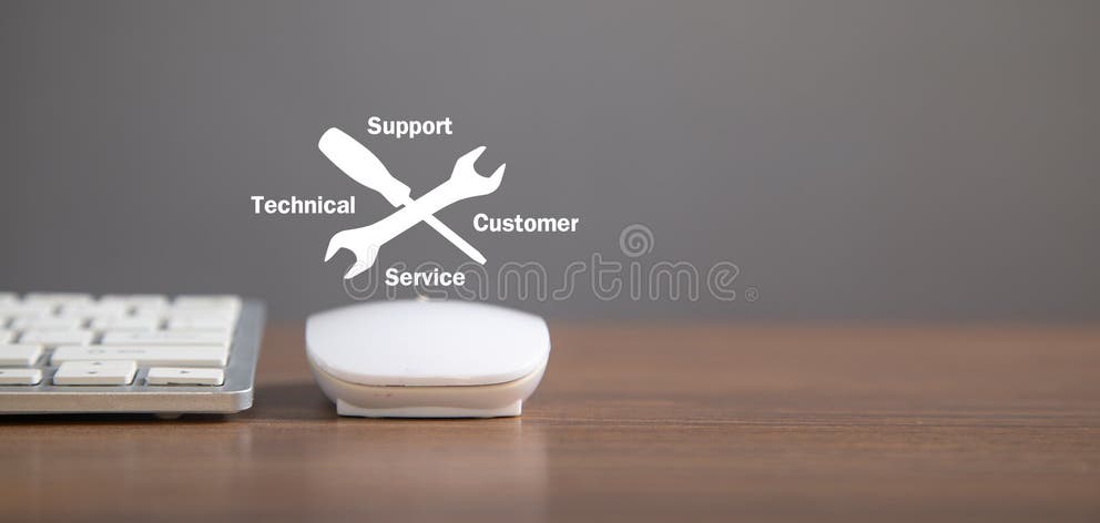 Computer Mouse and Keyboard. Technical Support Customer Service Stock ...