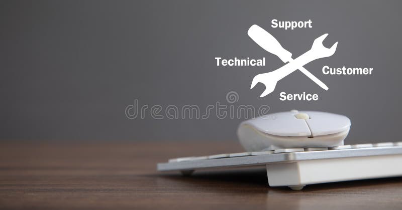 Computer Mouse and Keyboard. Technical Support Customer Service Stock ...