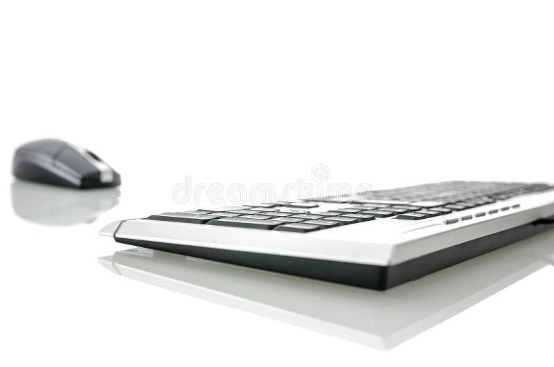 Computer Mouse on a Reflective Black Surface Stock Photo - Image of ...