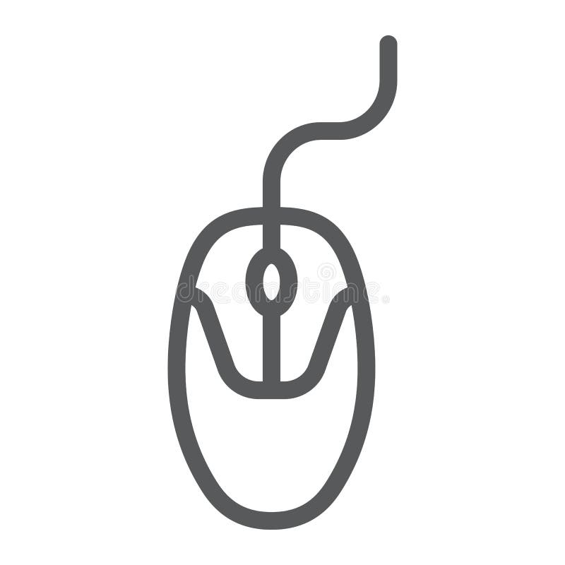 Computer Mouse Line Icon, Electronic and Device Stock Vector ... Computer Mouse Line Icon, Electronic and Device Stock Vector ...