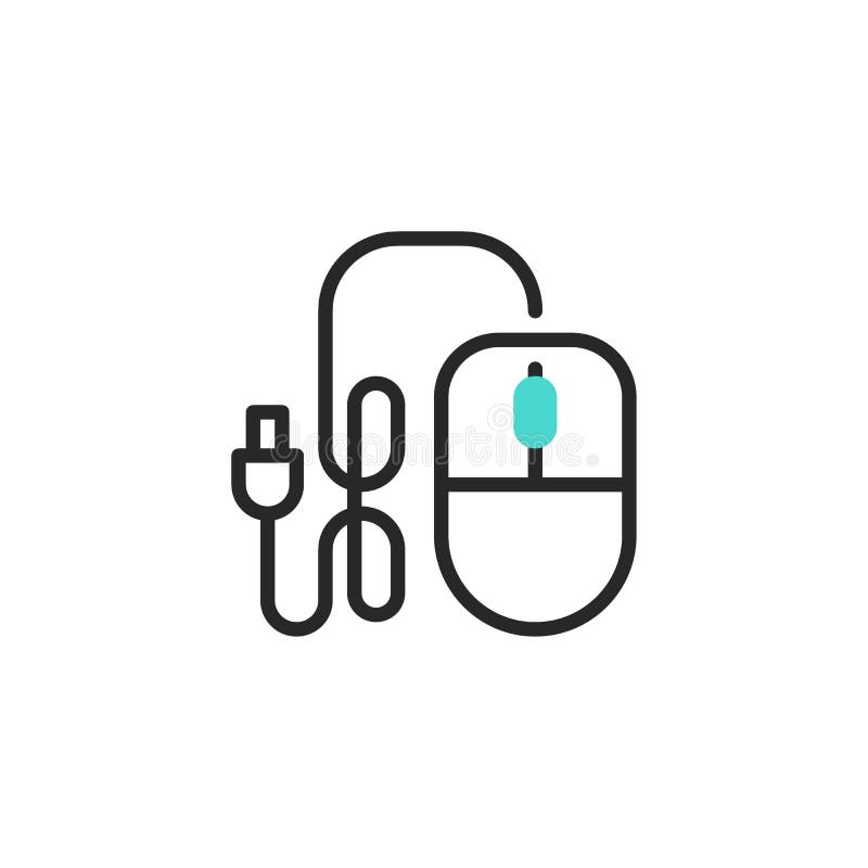 Computer Mouse Right Click Line Icon Stock Vector - Illustration of ...