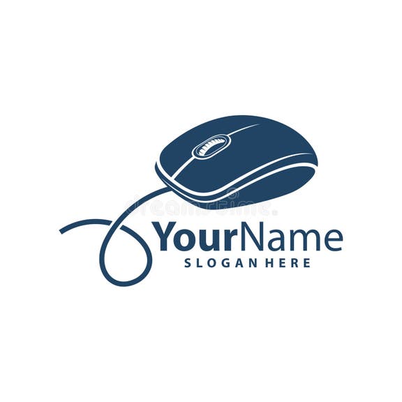 Computer Mouse Logo Design Vector Illustration. Mouse Logo Concept ...