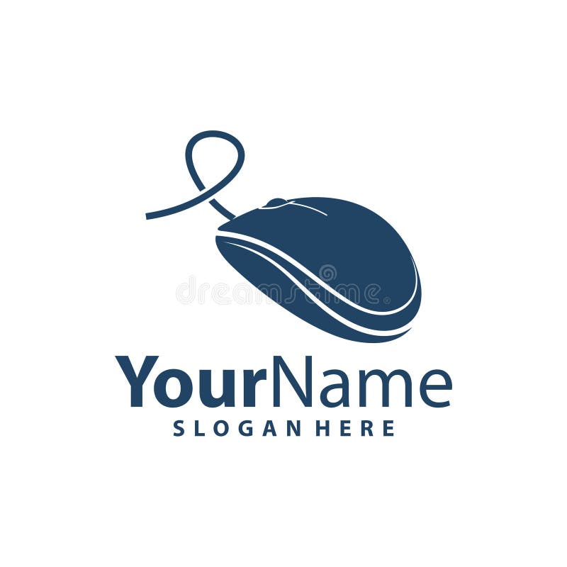 Computer Mouse Logo Design Vector Illustration. Mouse Logo Concept ...